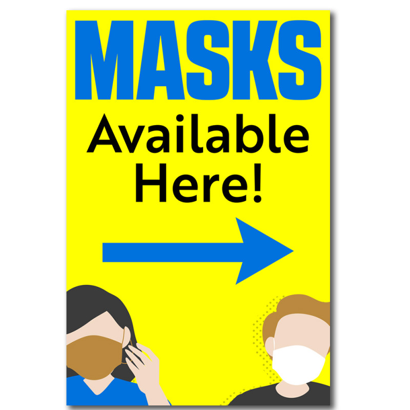 Masks Available Here Economy A-Frame Sign 2 Feet Wide by 3 Feet Tall ...