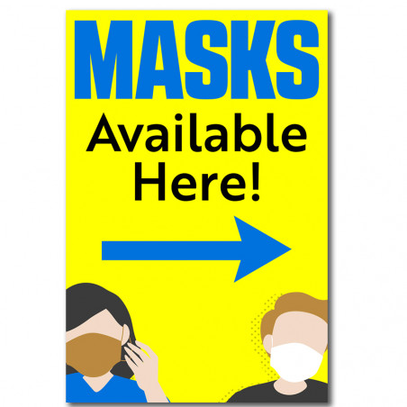 Masks Available Here Economy A-Frame Sign 2 Feet Wide by 3 Feet Tall ...