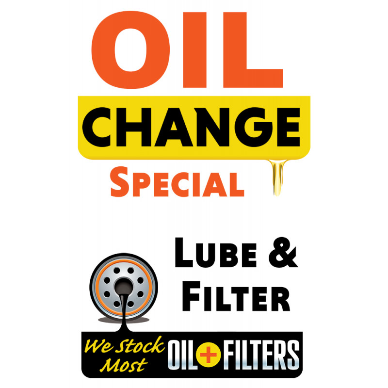 Oil Change Special Economy A-Frame Sign 2 Feet Wide by 3 Feet Tall